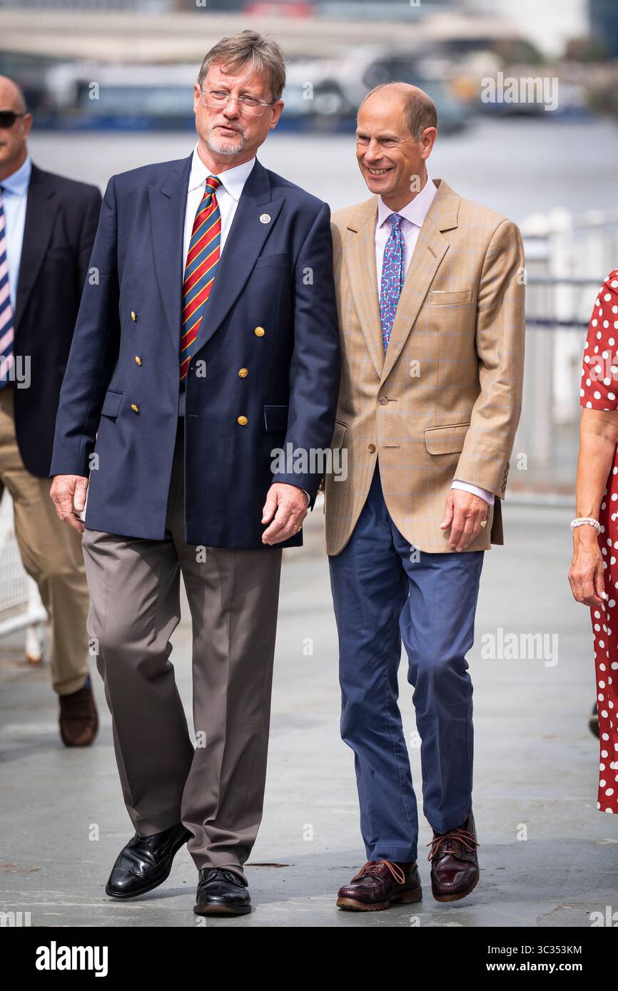 The Duke of Edinburgh (right) with Co-founder Darwin200 Andrew Fox ...