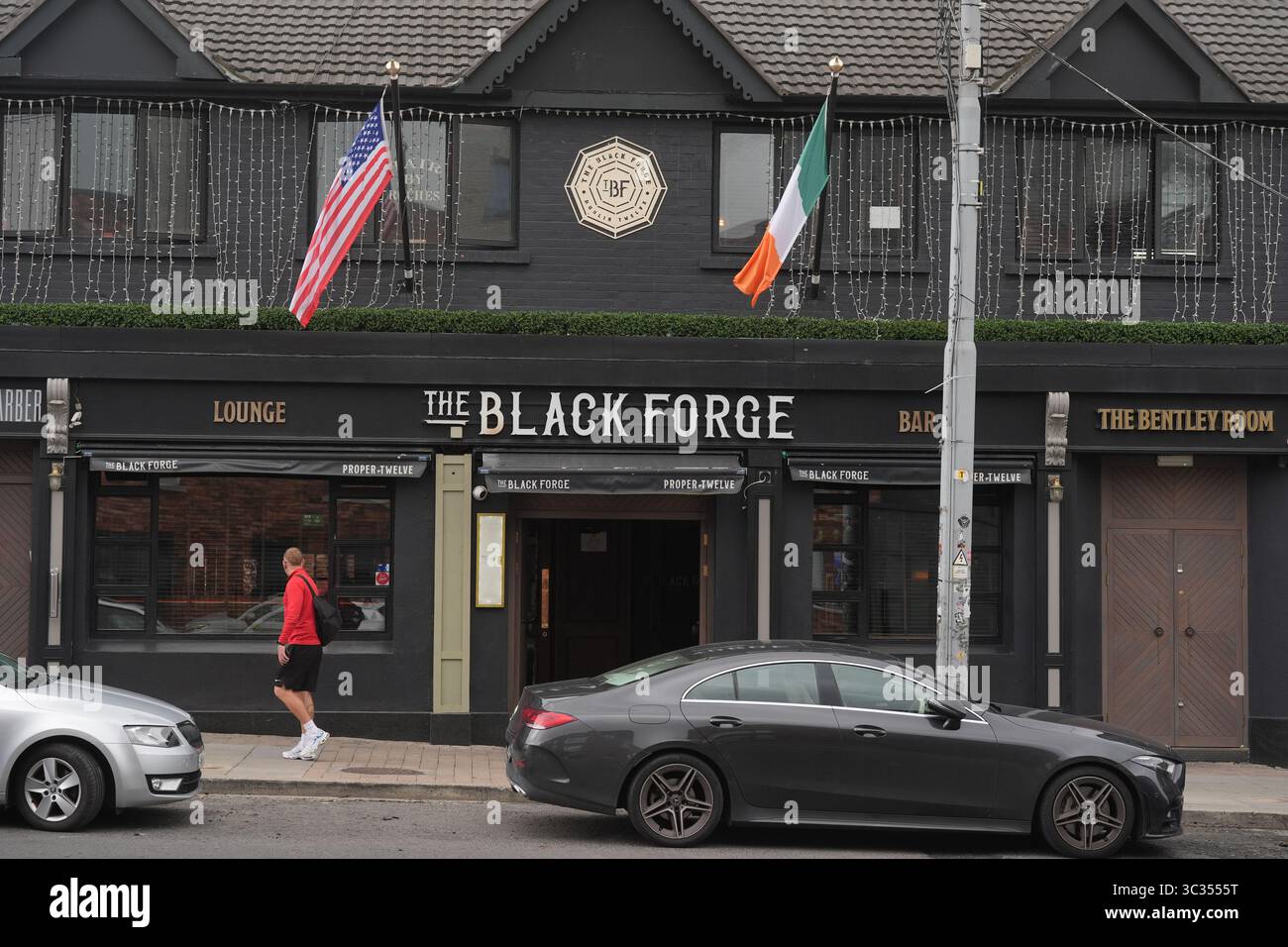 A view of the Black Forge pub in Edinburgh, which is owned by Conor McGregor, following a small ...