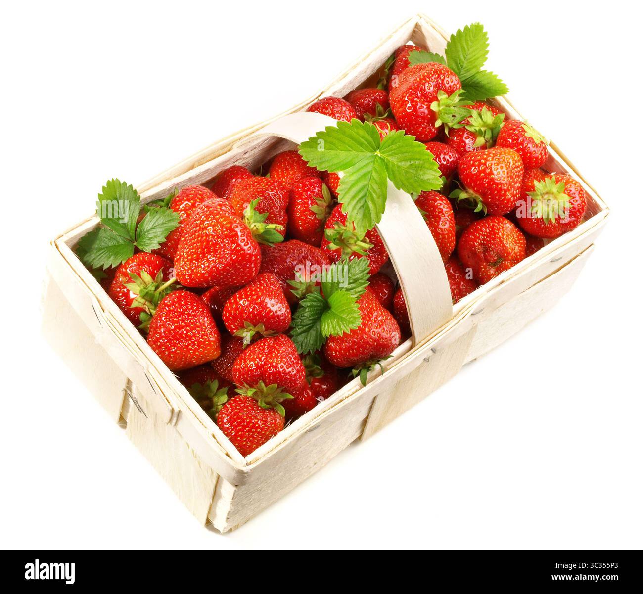 Strawberries in a box Cut Out Stock Images & Pictures - Alamy