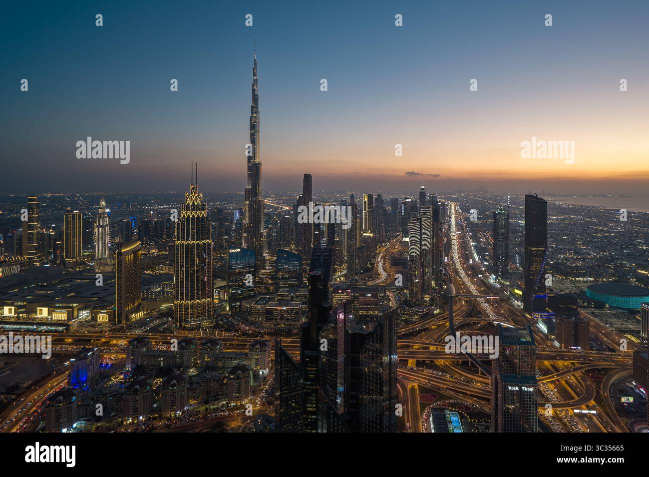 Dubai, United Arab Emirates - 22 February 2025: Aerial view of the ...