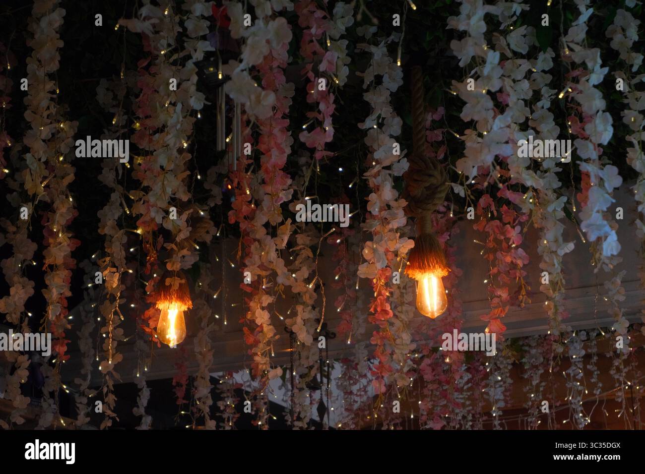 Cafe ceiling flowers hi-res stock photography and images - Alamy