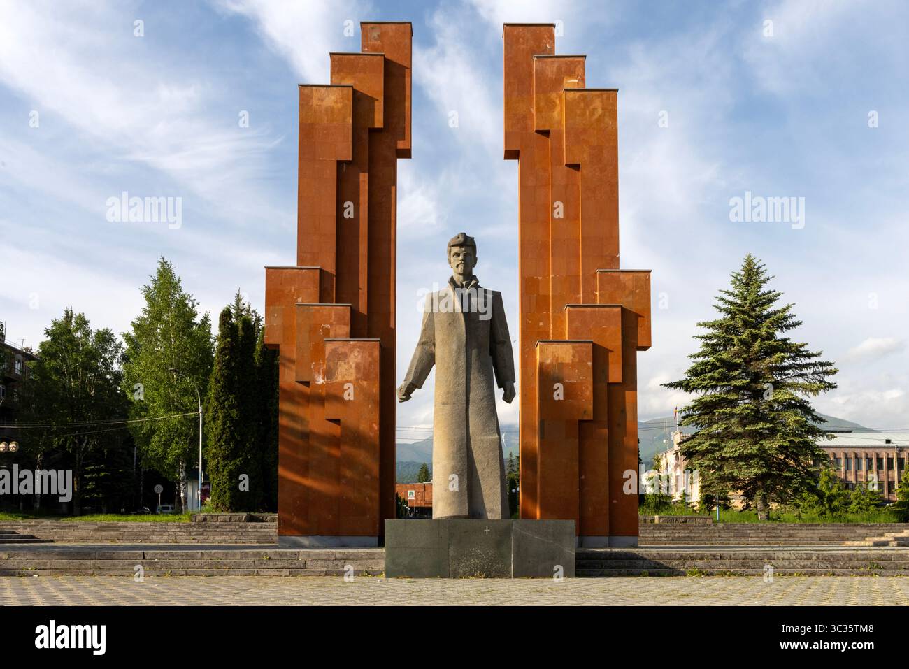 The memorial and statue in Stepanavan honour the revolutionary figure ...