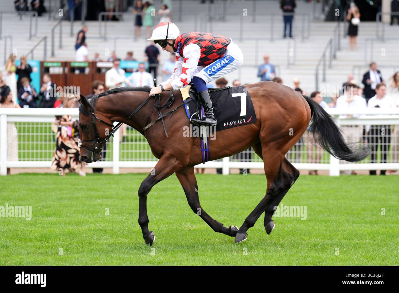 Tricky Tel ridden by David Probert goes to post ahead of the Flexjet ...
