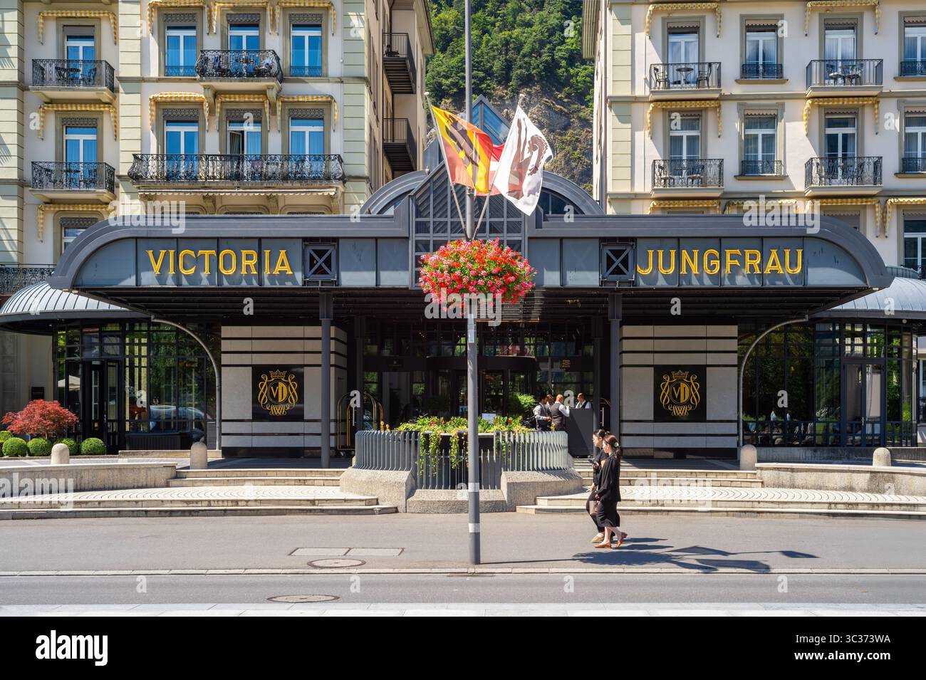 Interlaken, Switzerland - July 17, 2025: Victoria Jungfrau Grand Hotel ...