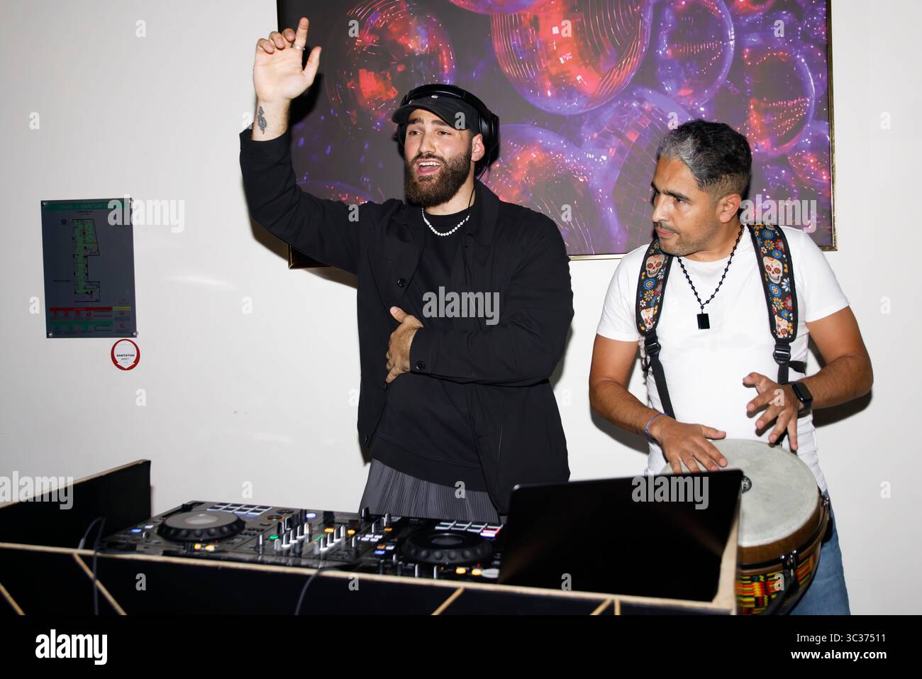 Paris, France. 24th July, 2025. HADJ and Yassin Acoustica perform ...