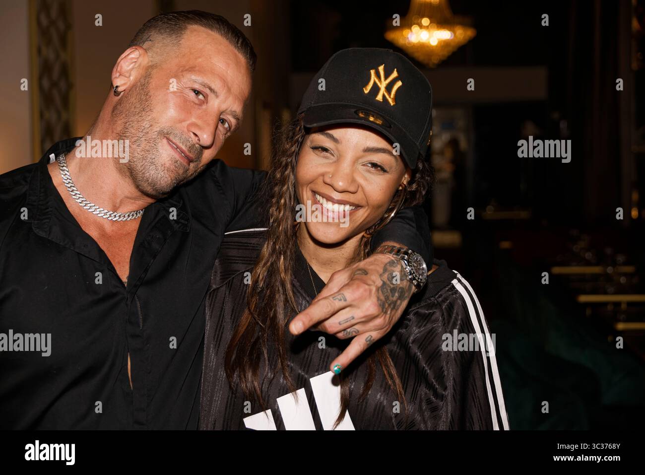 Paris, France. 25th July, 2025. Visual artist David Marin (Fishart) and ...