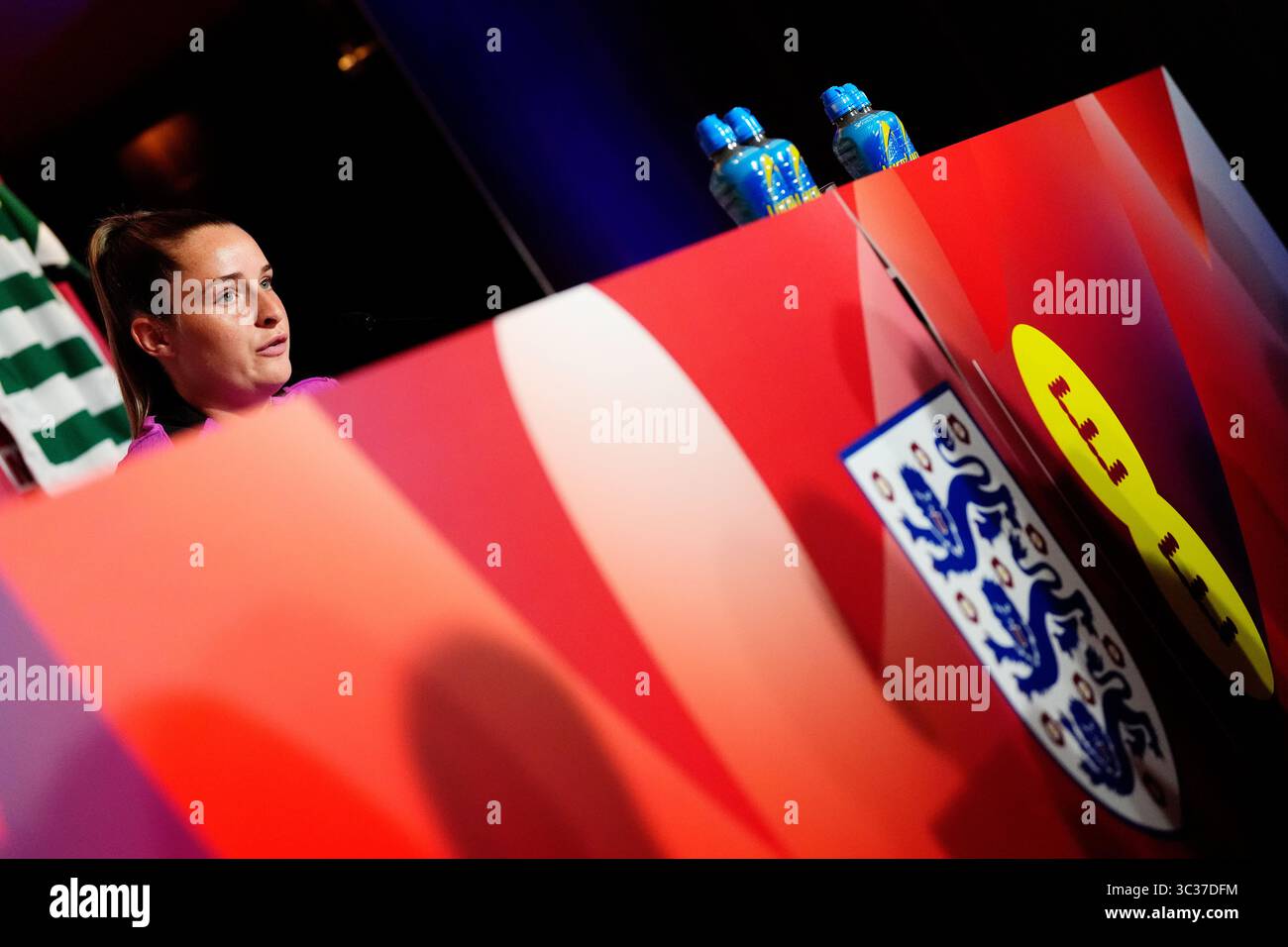 England's Ella Toone during a press conference at The Dolder Grand in Zurich, Switzerland ...