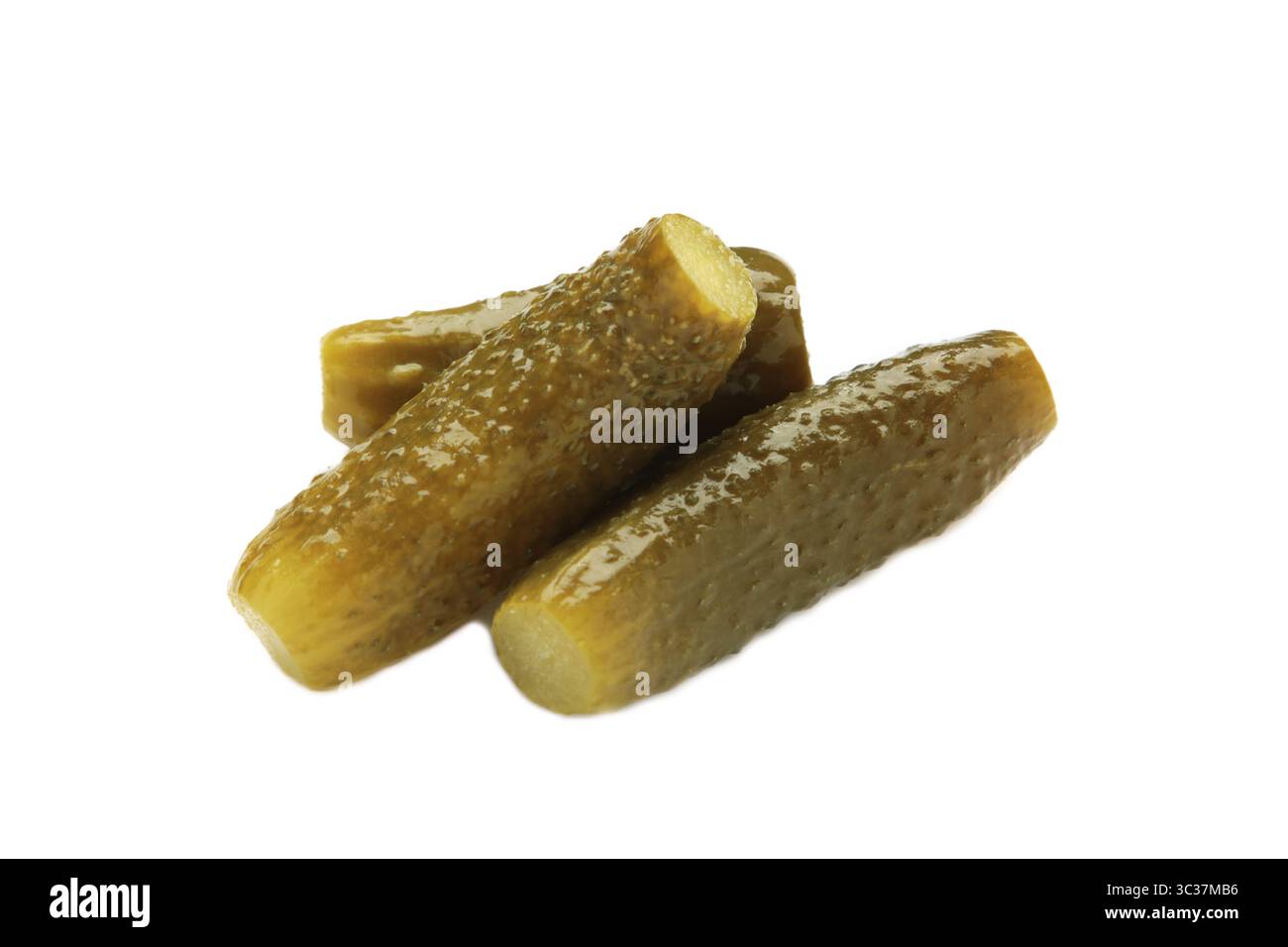 Cucumber sour isolated on white background. Top view Stock Photo - Alamy