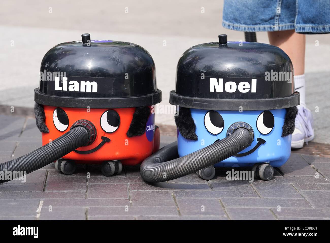 A fan displays customised Henry Hoovers named after Liam and Noel ...
