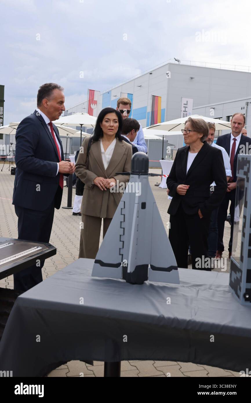 Reiche Betriebsbesuch Diehl Defence 25.07.2025, Germany, Bayern ...
