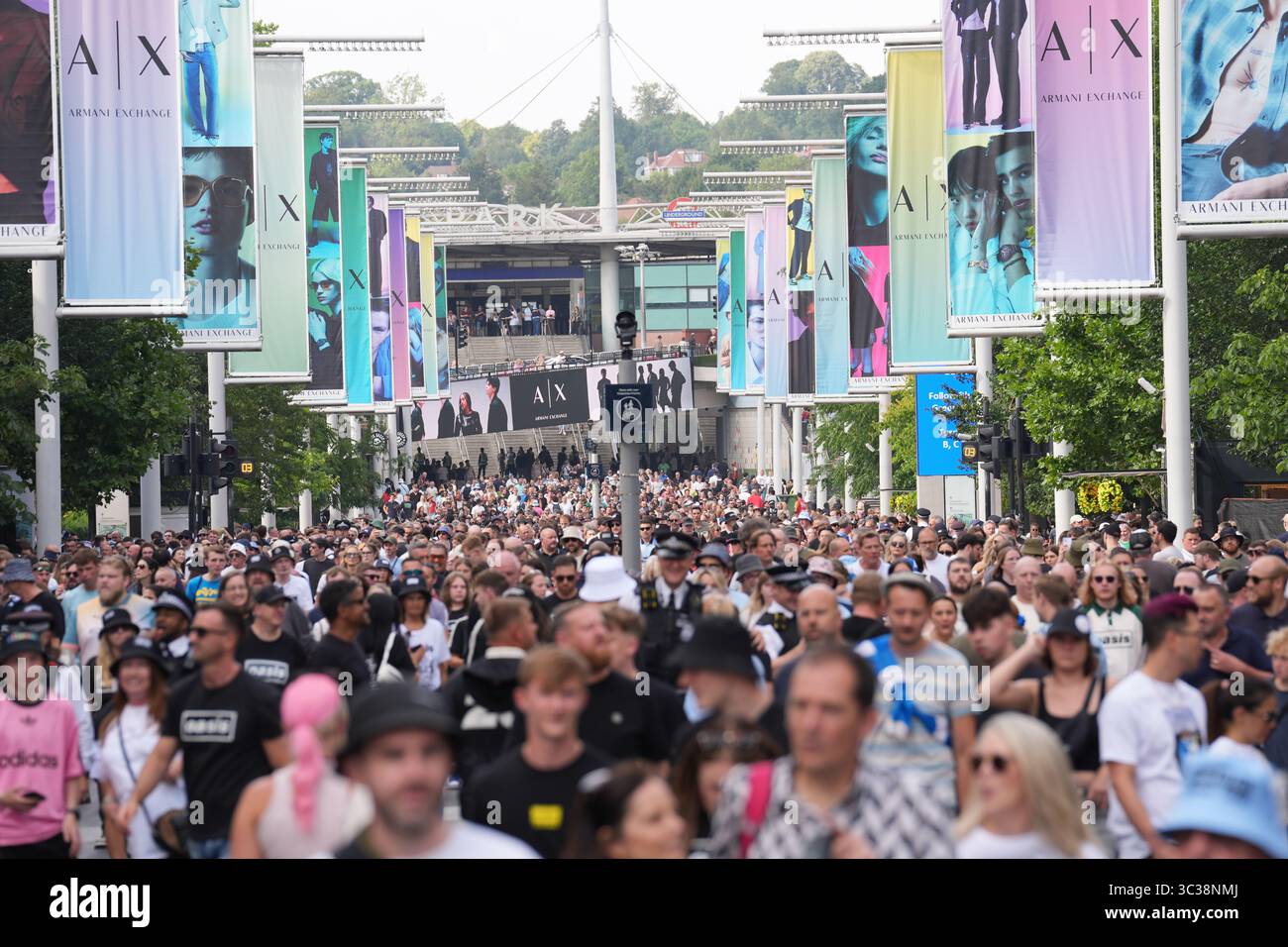 Oasis fans on Wembley Way, ahead of the first night of the Oasis Live ...