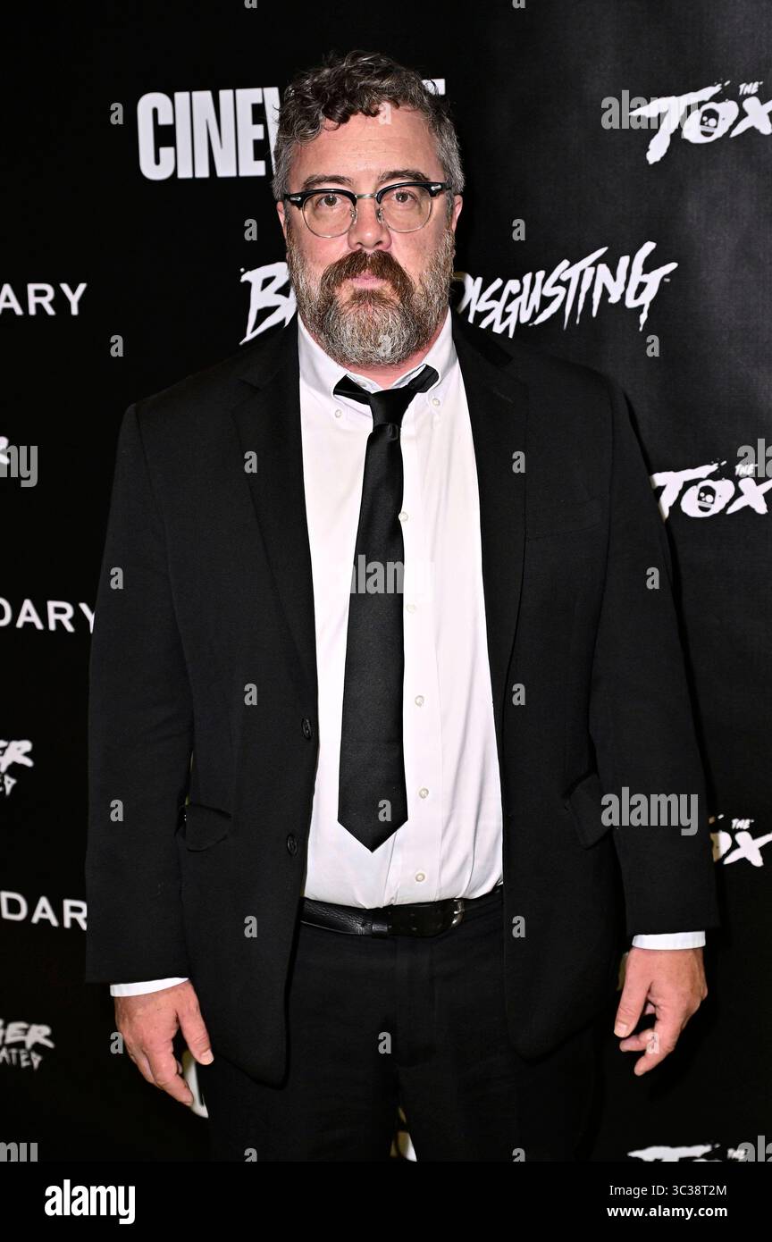 Macon Blair bei der Premiere des Kinofilms The Toxic Avenger auf der San Diego Comic-Con ...