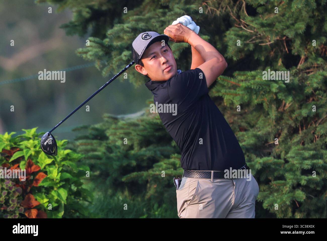 July 25th, 2025: Dylan Wu of the United States hits his shot on the ...