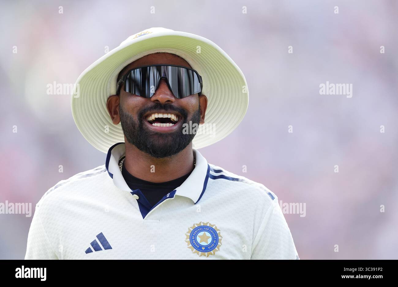 India's Mohammed Siraj during day three of the Fourth Rothesay Men's ...