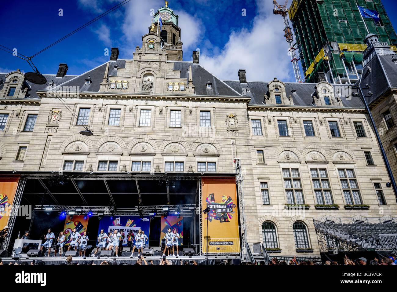 ROTTERDAM - A band during the Battle of Drums at the Summer Carnival on ...