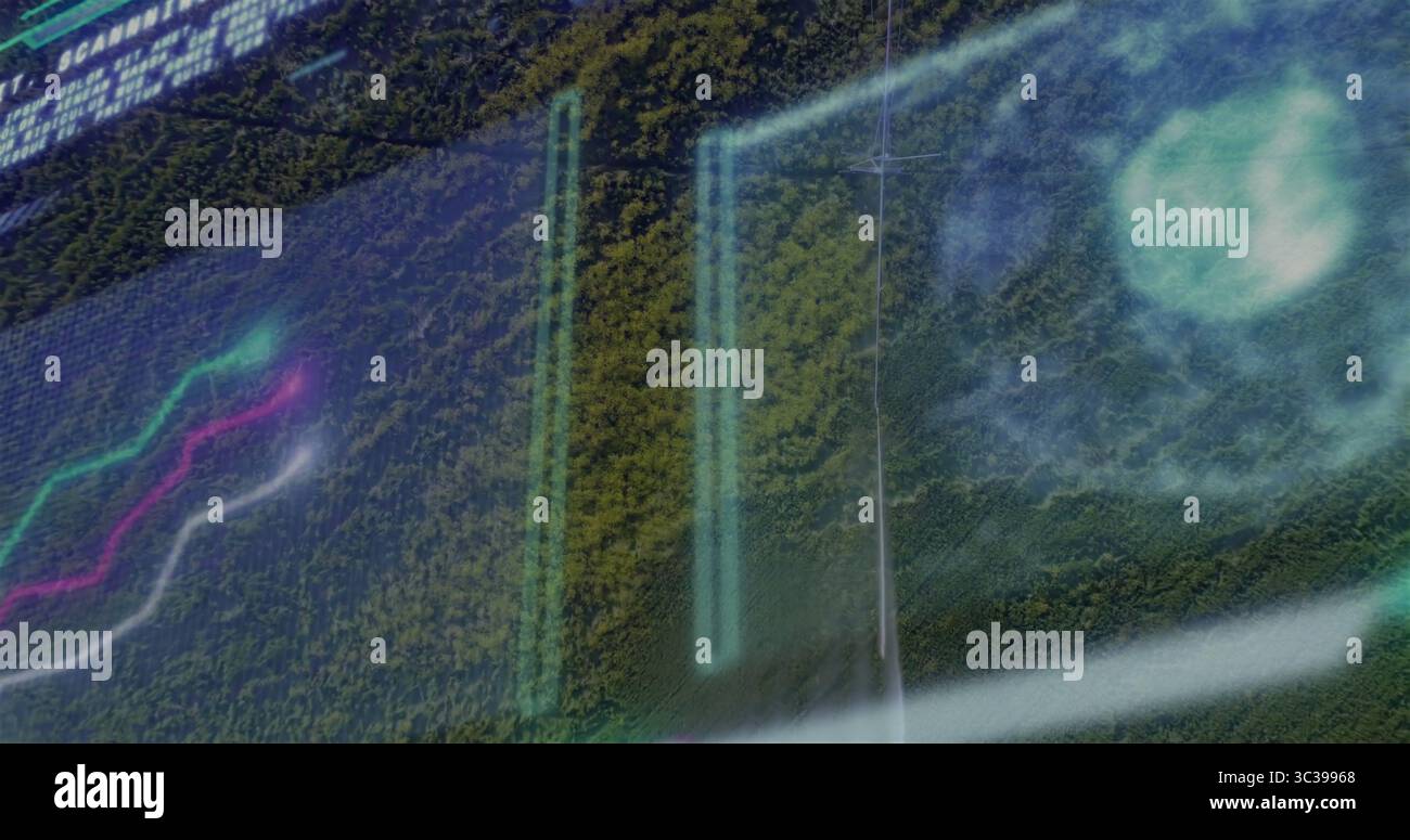 Holographic data overlay floating above hi-res stock photography and images - Alamy