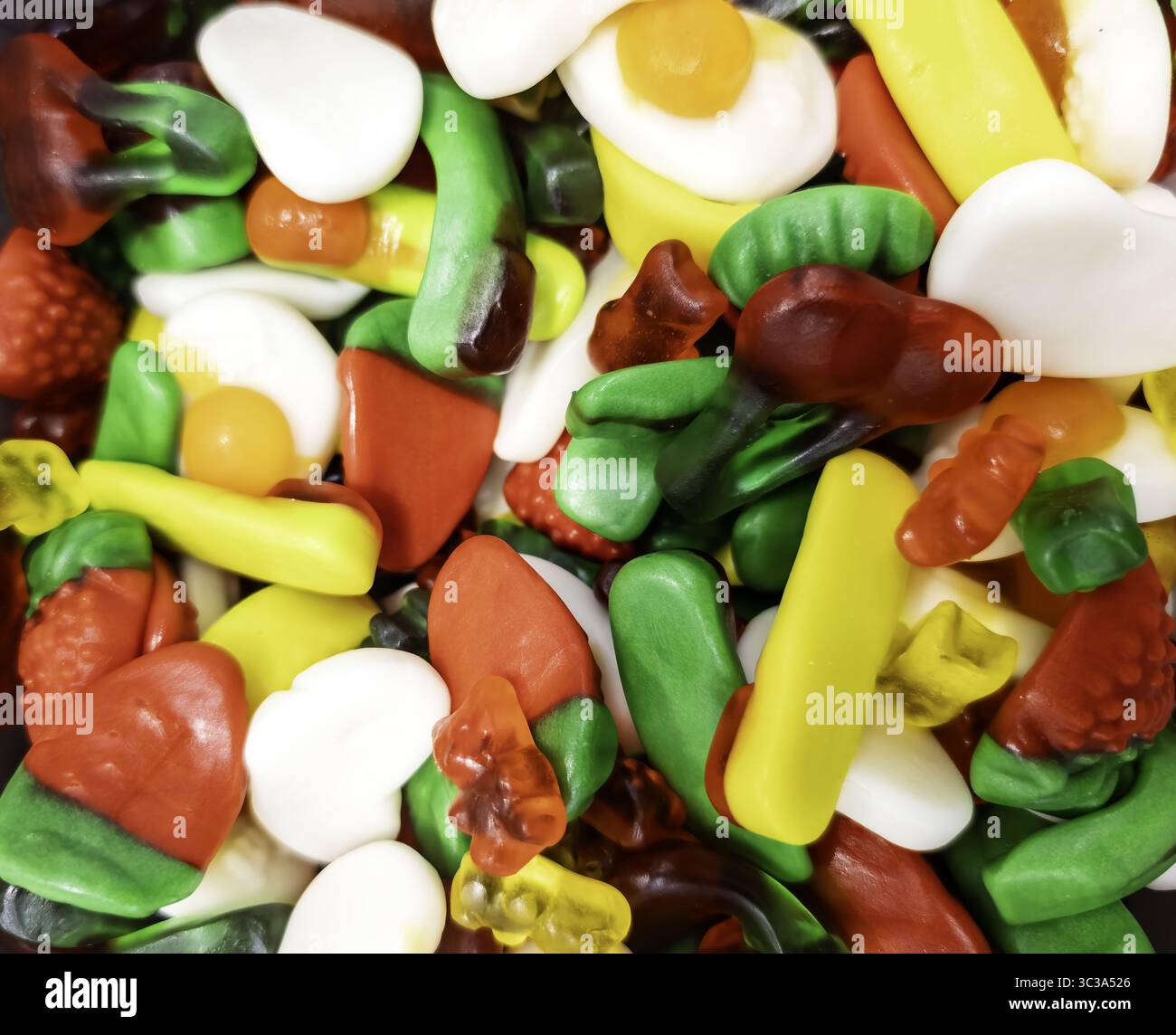 Gummies with sugar with artisanal flavors, food Stock Photo - Alamy
