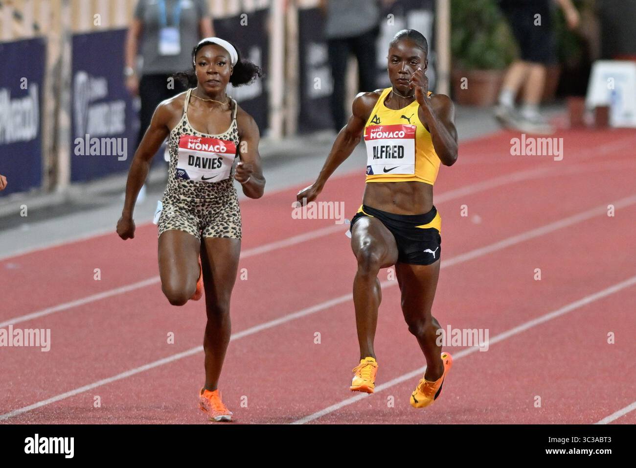 100m Women Thelma DAVIES USA) - Julien ALFRED (LCA) during 2025 Wanda ...