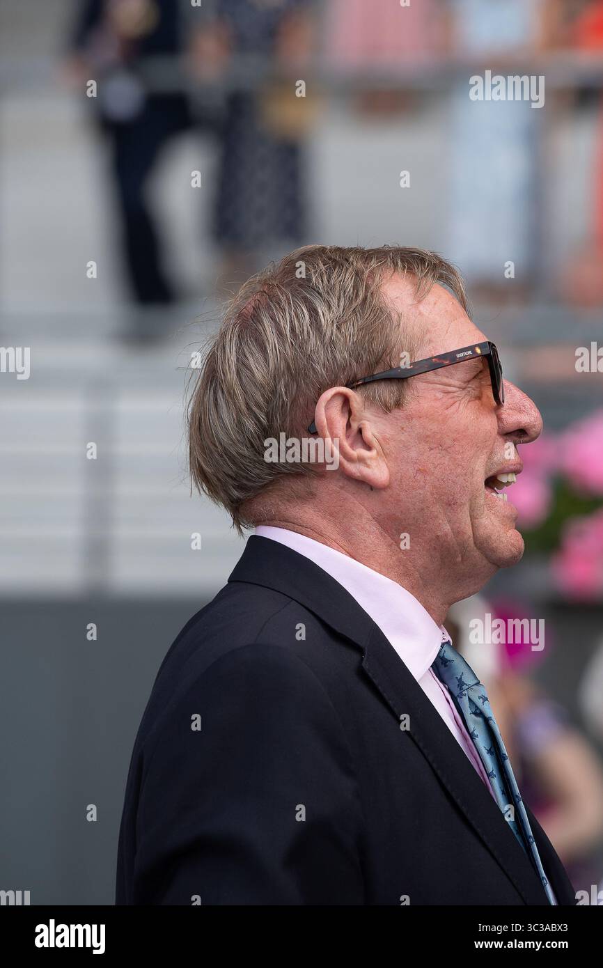 Ascot, Berkshire, UK. 25th July, 2025. Derek Thompson enjoying a day ...