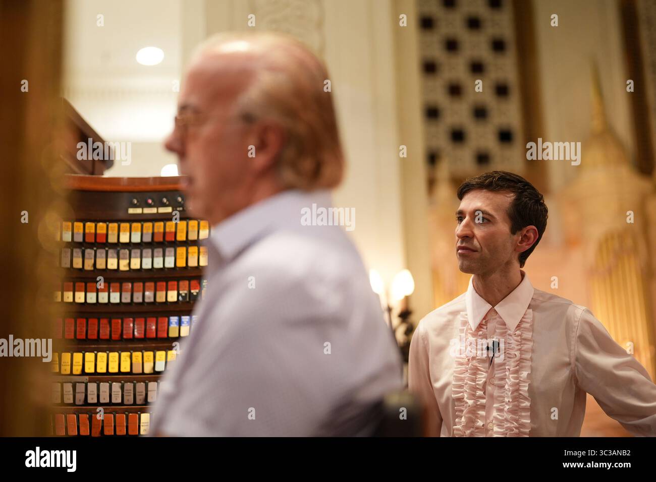 Anthony Roth Costanzo, right, of Opera Philadelphia, and Peter Richard ...
