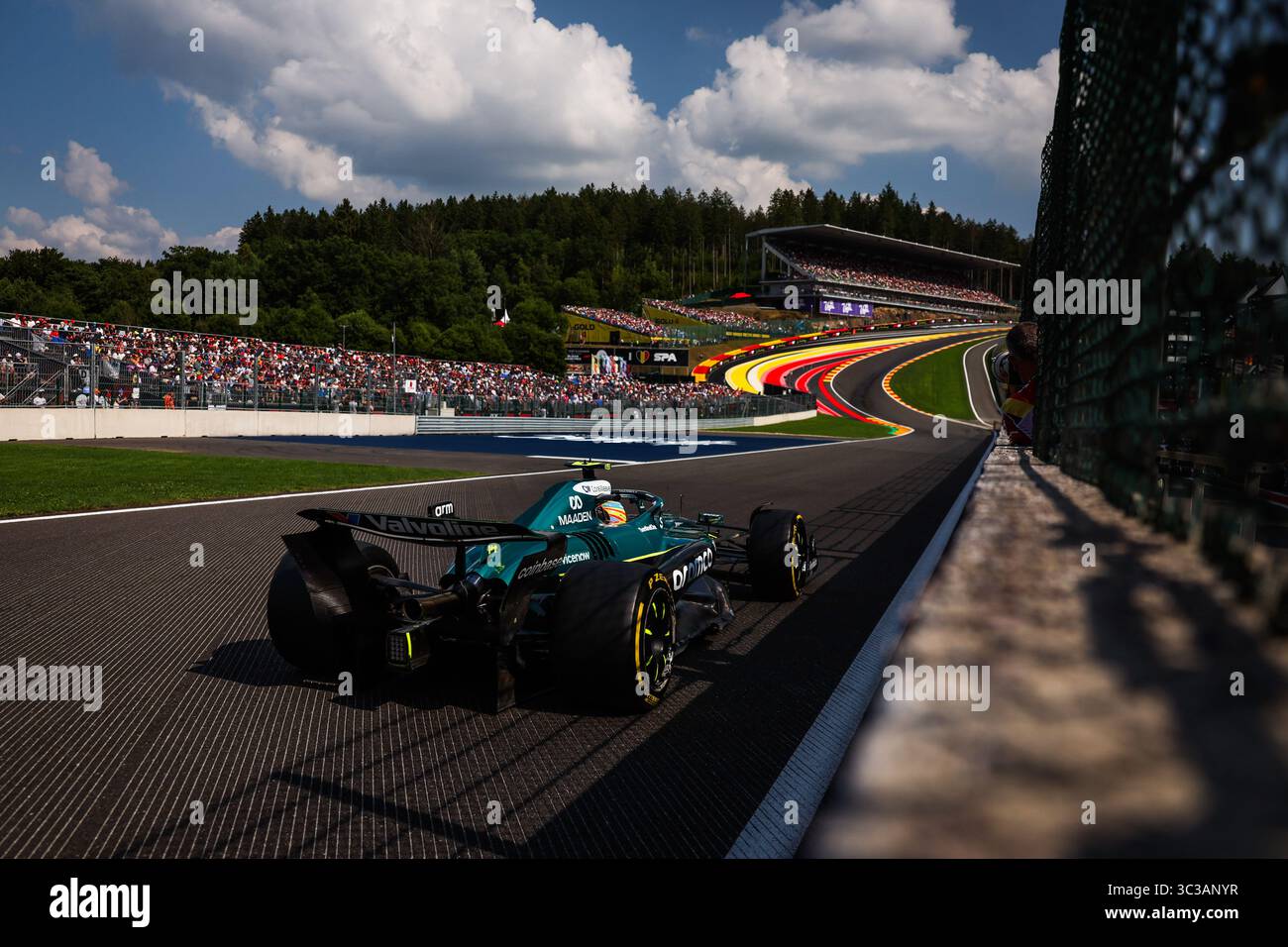 14 ALONSO Fernando (spa), Aston Martin F1 Team AMR24, action during the 2025 Formula 1 Belgian ...