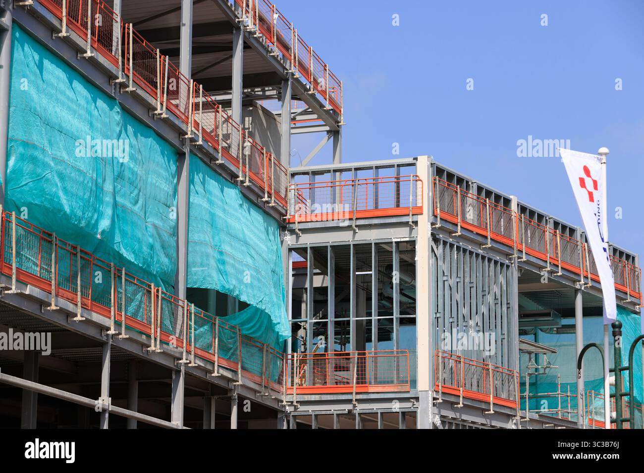Steel skeleton frame, secondary framing steel SFS, edge protection ...