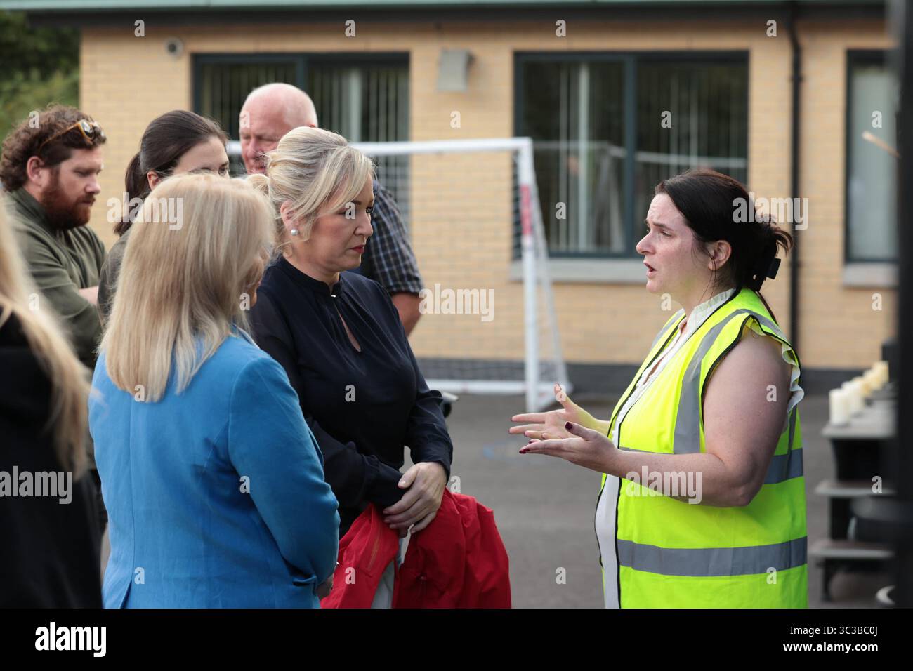 Fermanagh South Tyrone MP Pat Cullen (left) and First Minister Michelle ...