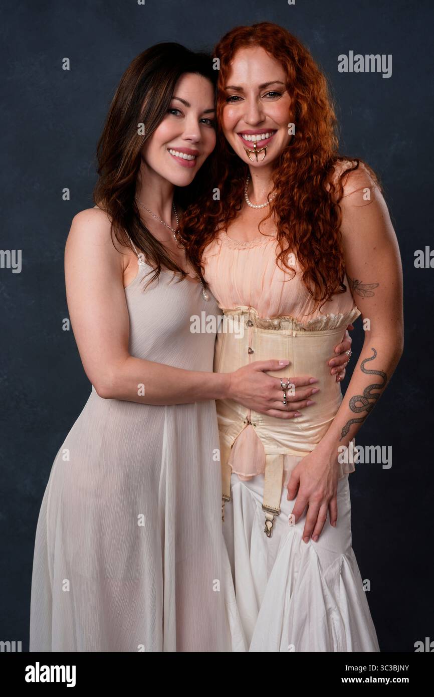 Jaime Slater, left, and Jamaica Vaughan pose for a portrait to promote ...