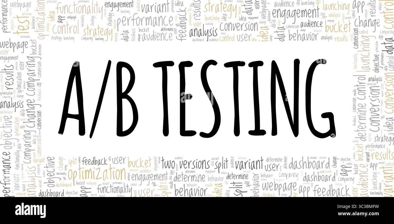 A/B Testing word cloud conceptual design isolated on white background ...