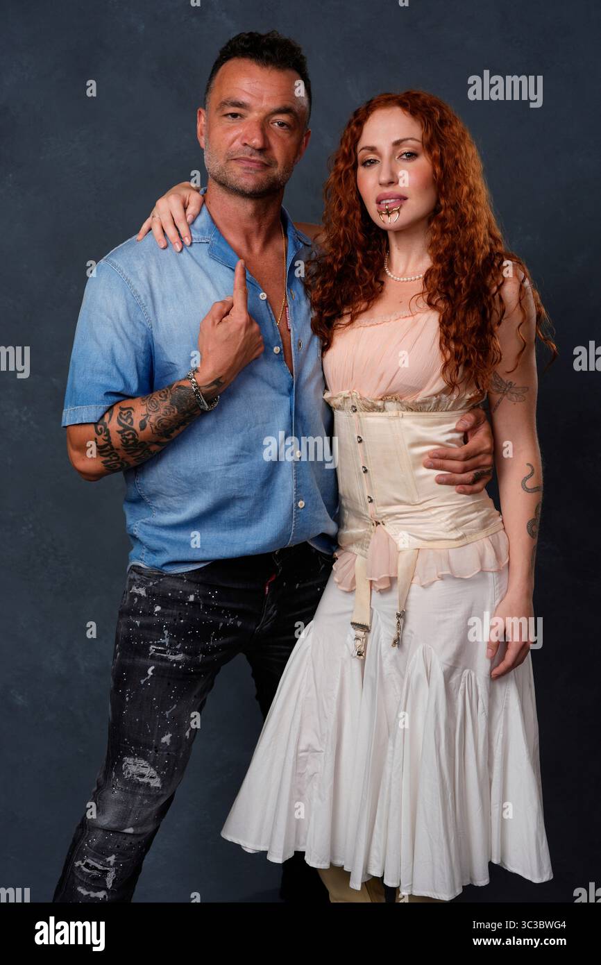 Nick E. Tarabay, left, and Jamaica Vaughan pose for a portrait to ...