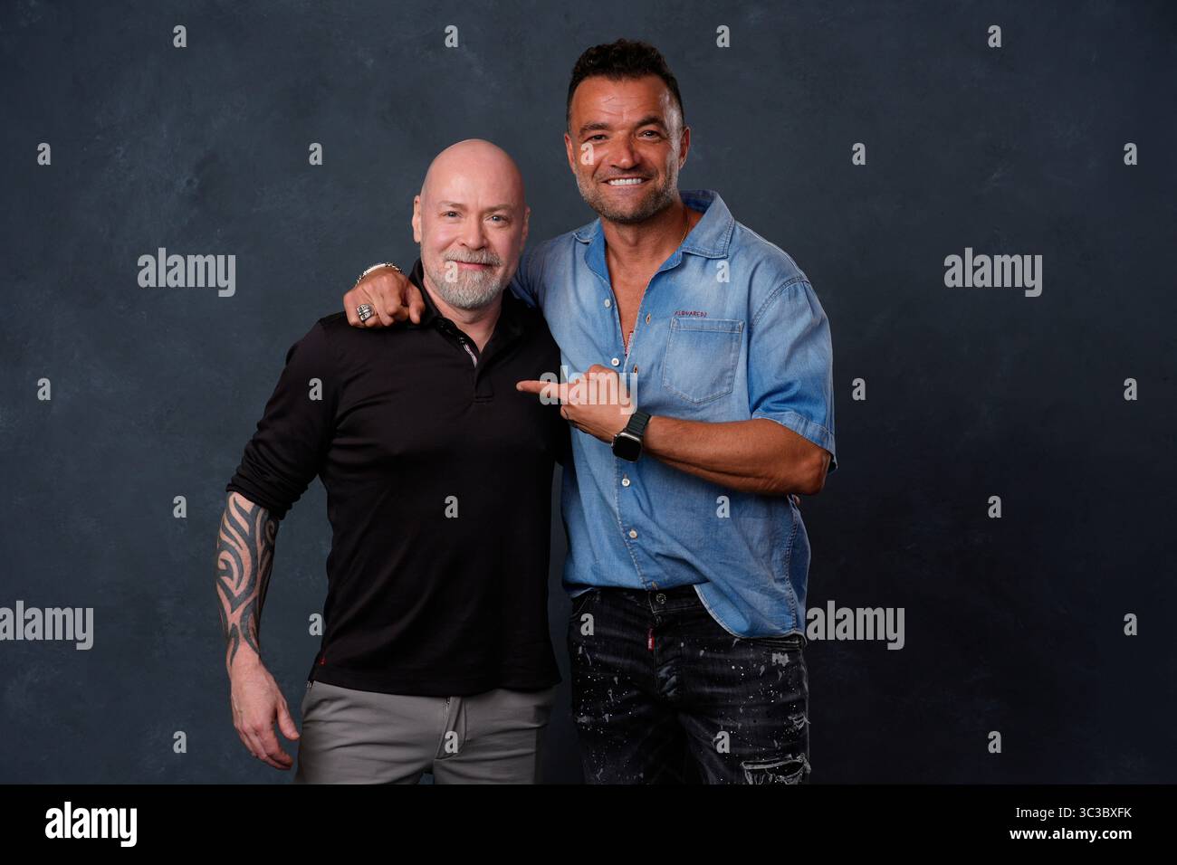 Nick E. Tarabay, left, and Steven S. DeKnight pose for a portrait to ...
