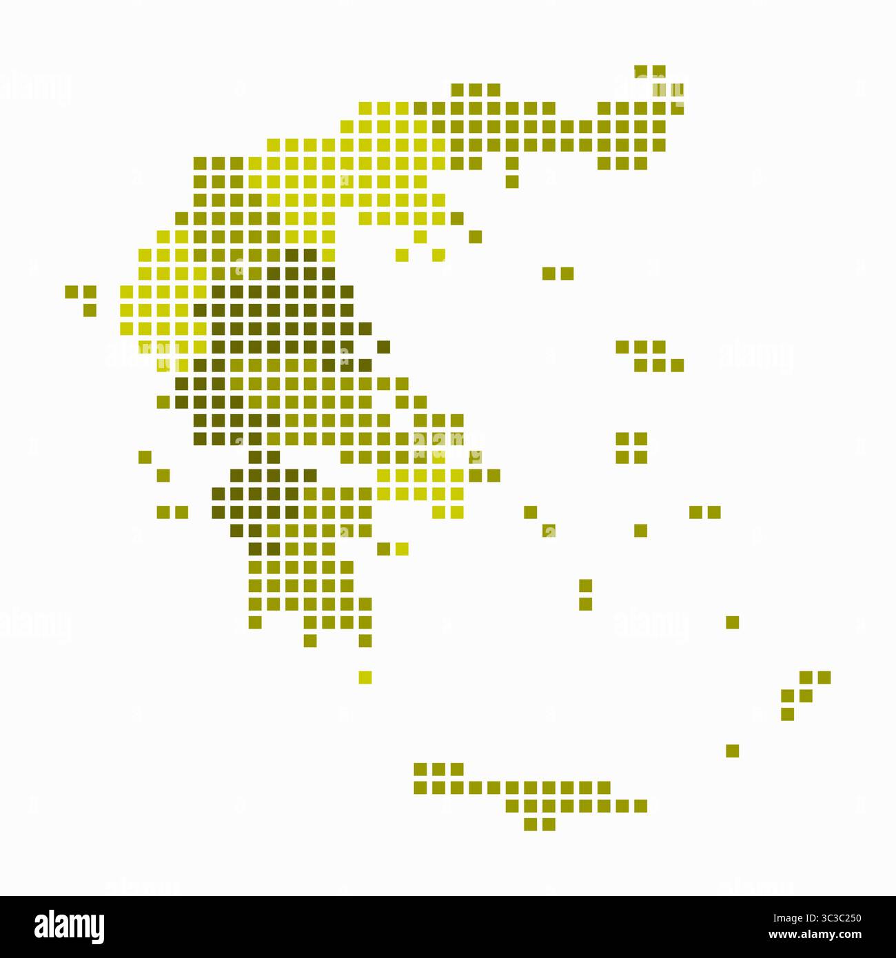 Greece dotted map. Digital style map of the country on white background ...