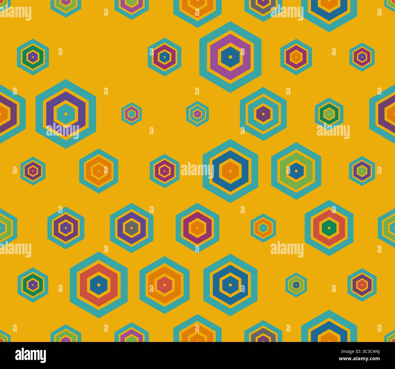Hexagon background design. Multicolored geometric elements of varied ...