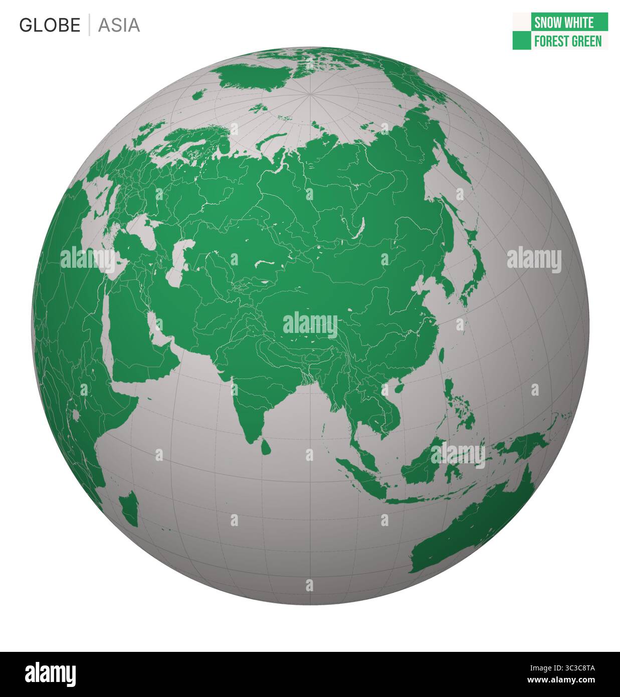 Map of asia with rivers hi-res stock photography and images - Alamy