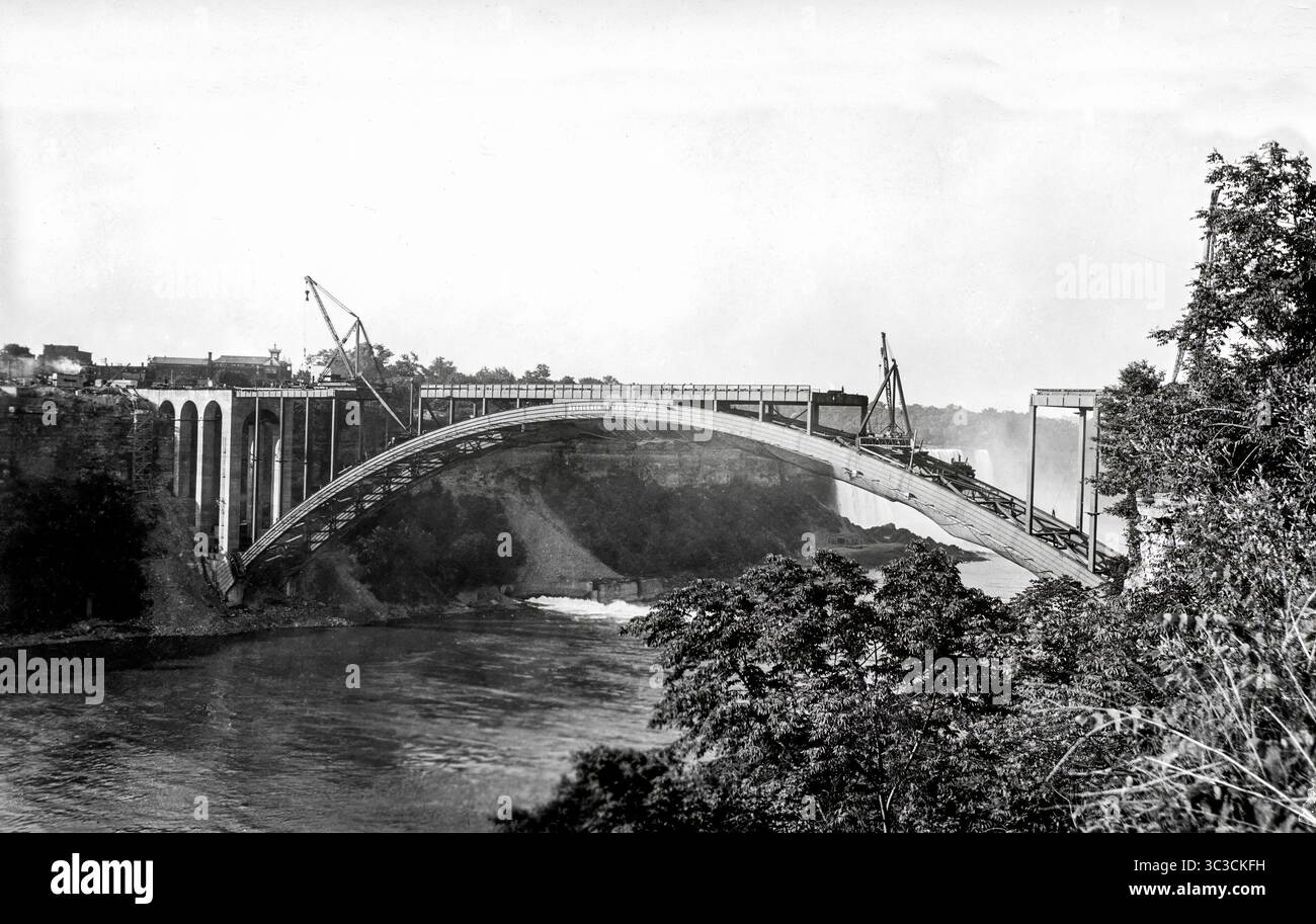 An early photograph of the Rainbow Bridge in the later stages of ...