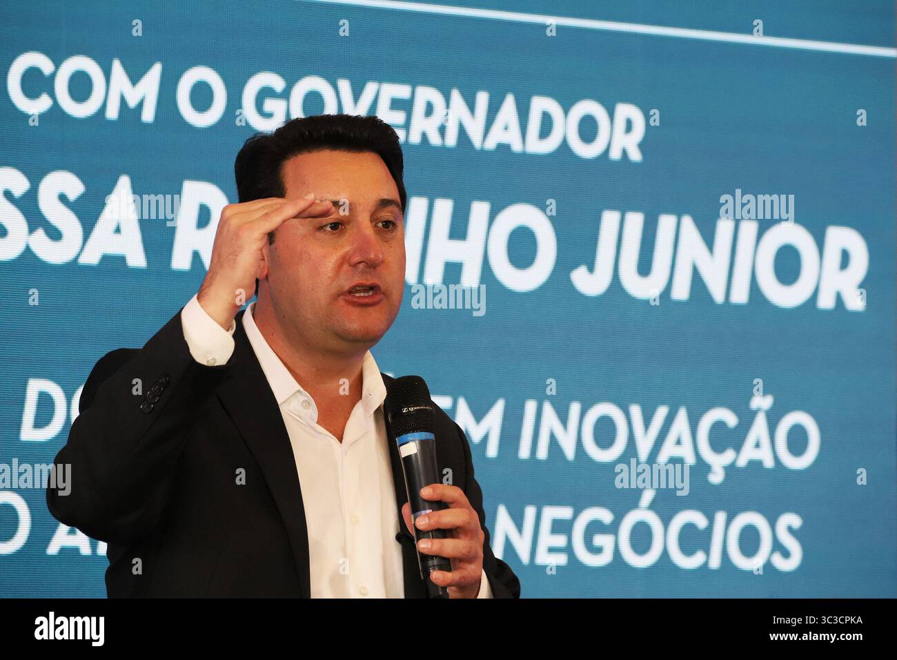 Carlos Massa Ratinho Júnior (PSD/PR), Governor of Paraná, during a ...