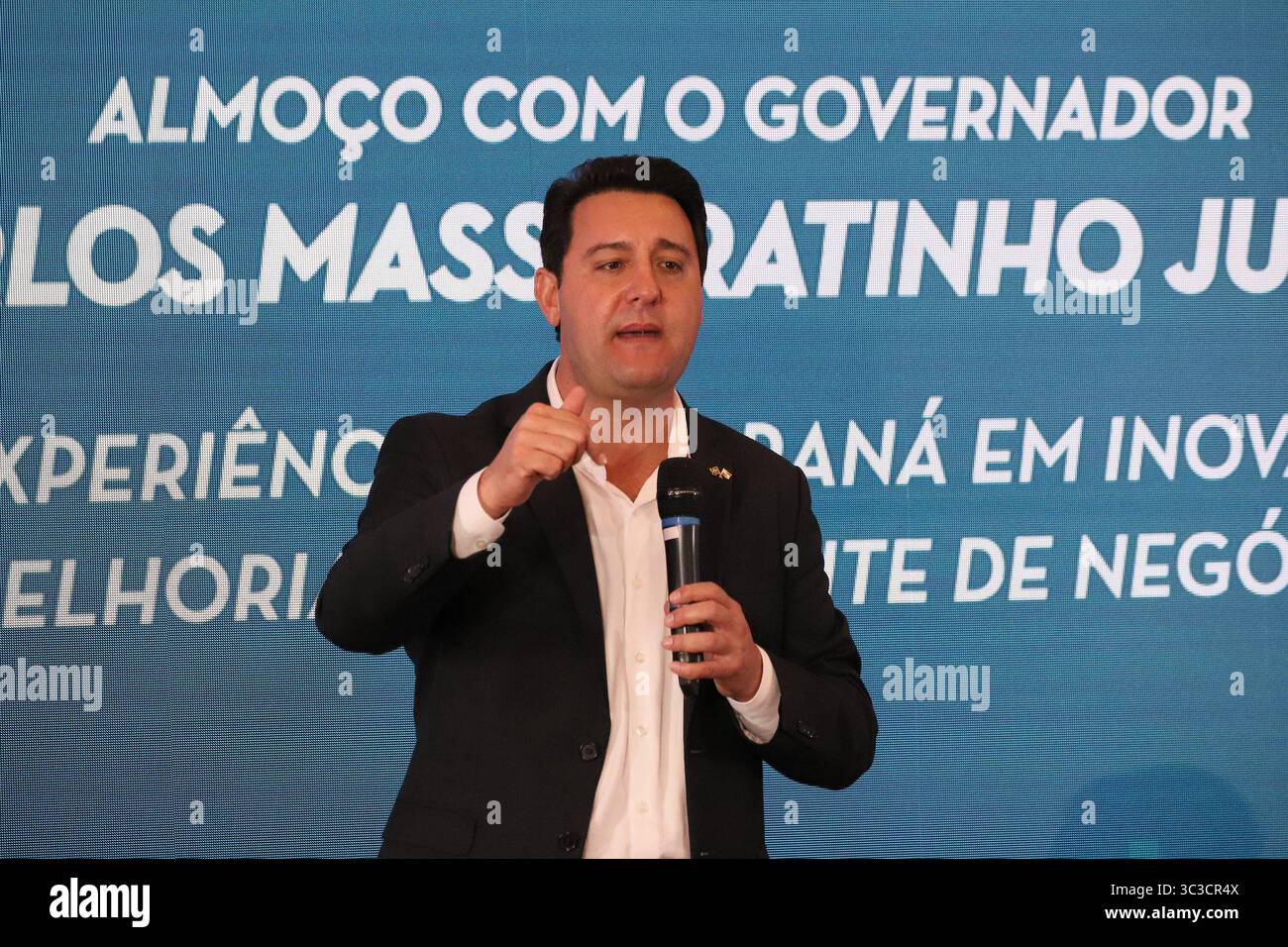 Carlos Massa Ratinho Júnior (PSD/PR), Governor of Paraná, during a ...