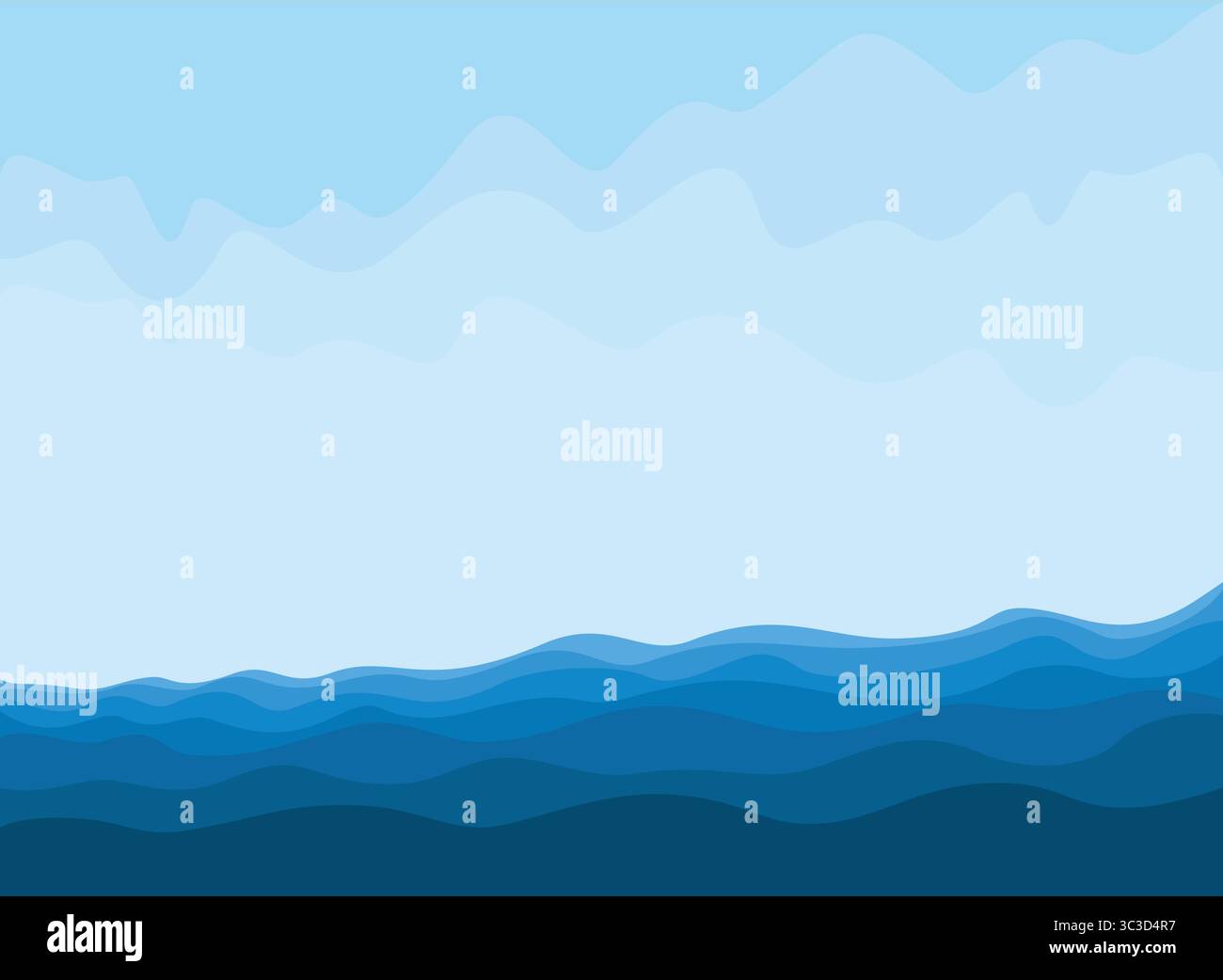 Blue sea horizon ocean Stock Vector Images - Alamy