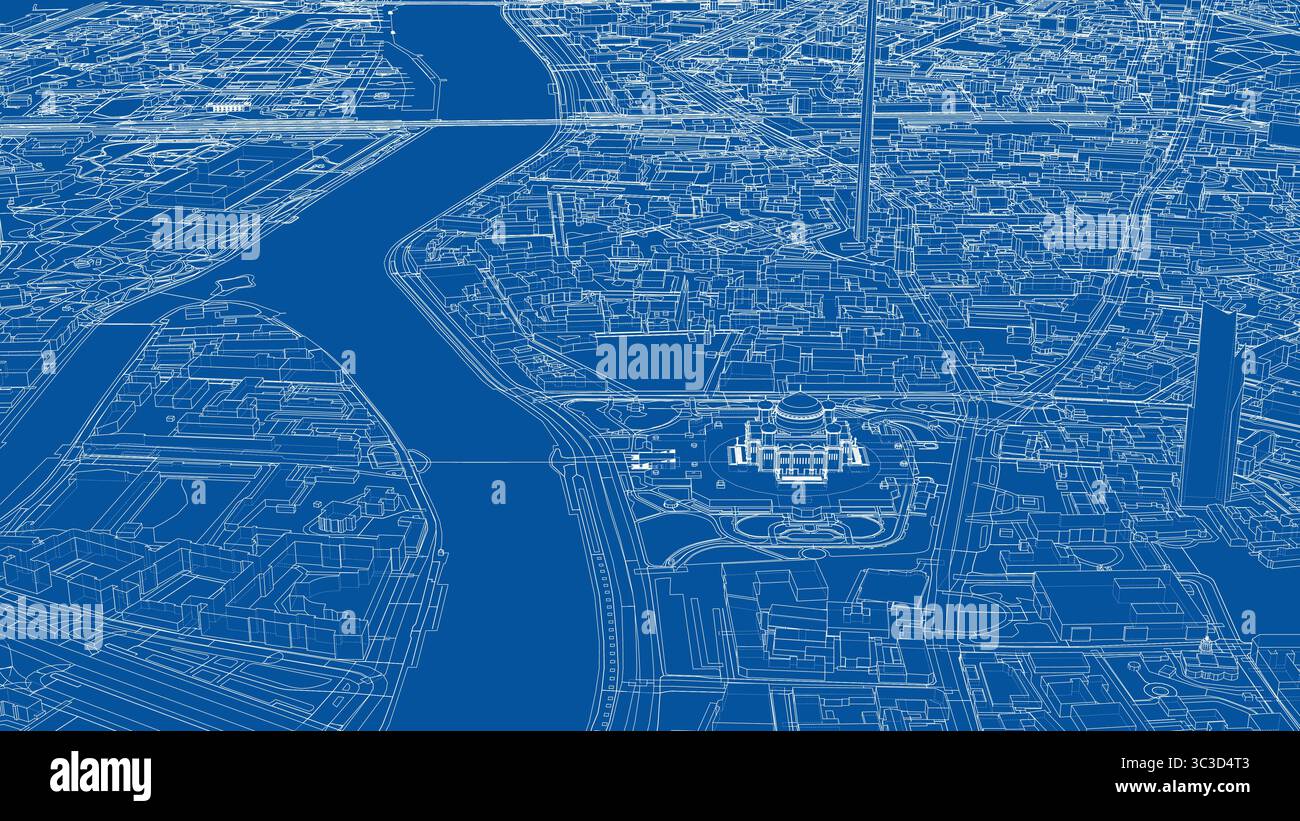 Urban blueprint overview hi-res stock photography and images - Alamy