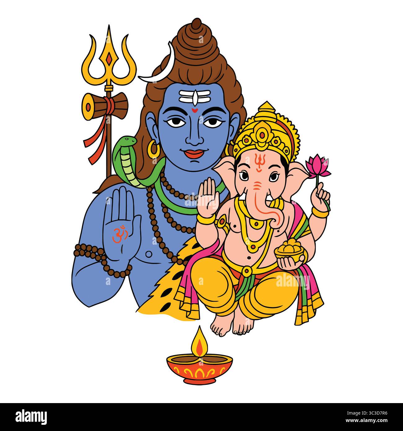 Lord shiva trishul on hi-res stock photography and images - Alamy