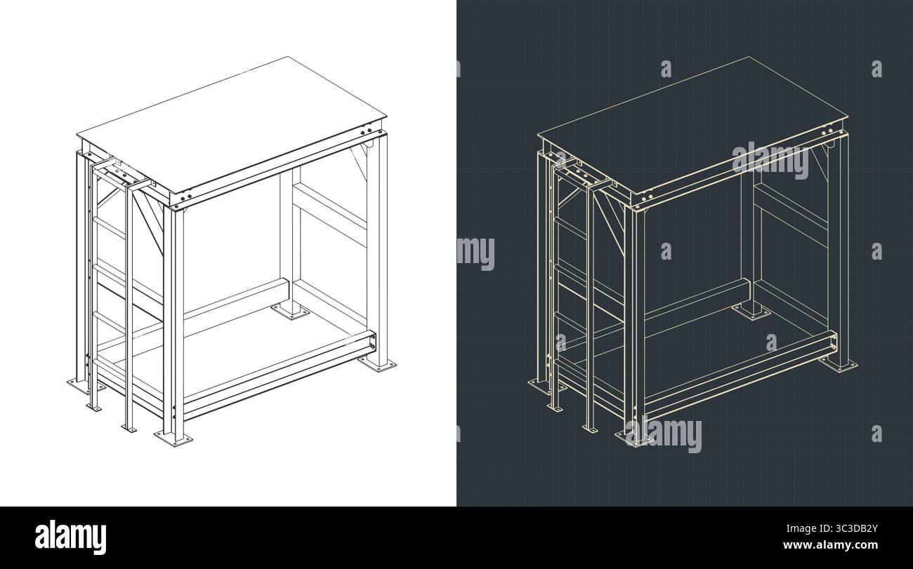 Industrial service platform with ladder for production ispmetric ...