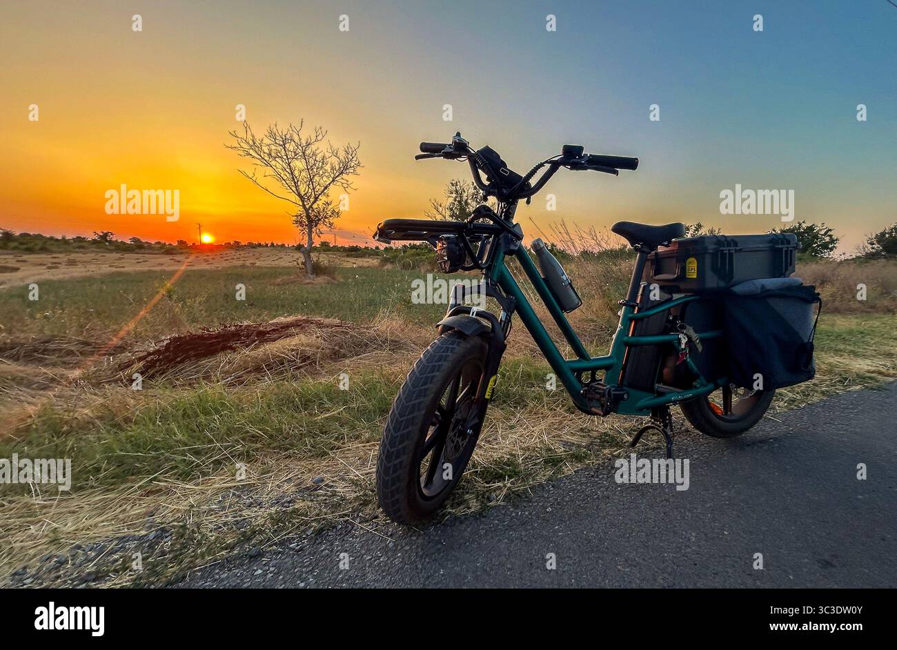 Strandja mountians Bulgaria 25th July 2025 Sunset into Blue ride with ...