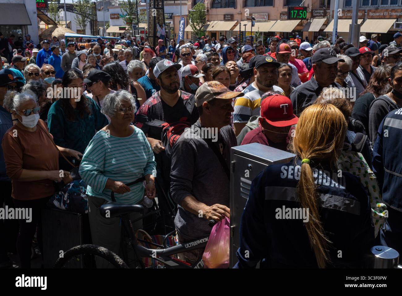 Diverse crowd at Ciudad Juarez border on migration awareness day Stock ...