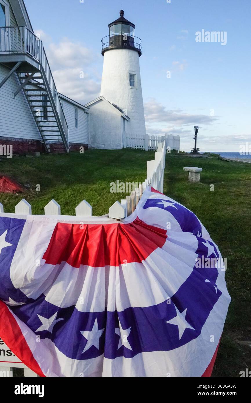 The Pemaquid Point Light at Pemaquid Point, Maine. The lighthouse ...