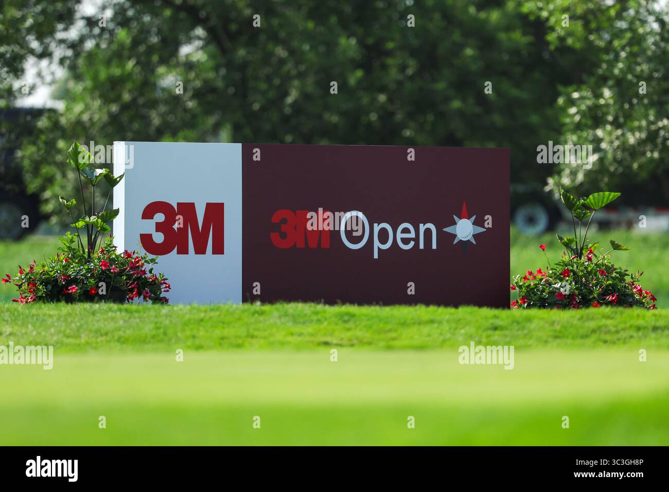 July 25th, 2025: Signage seen on the tenth hole during the second round ...