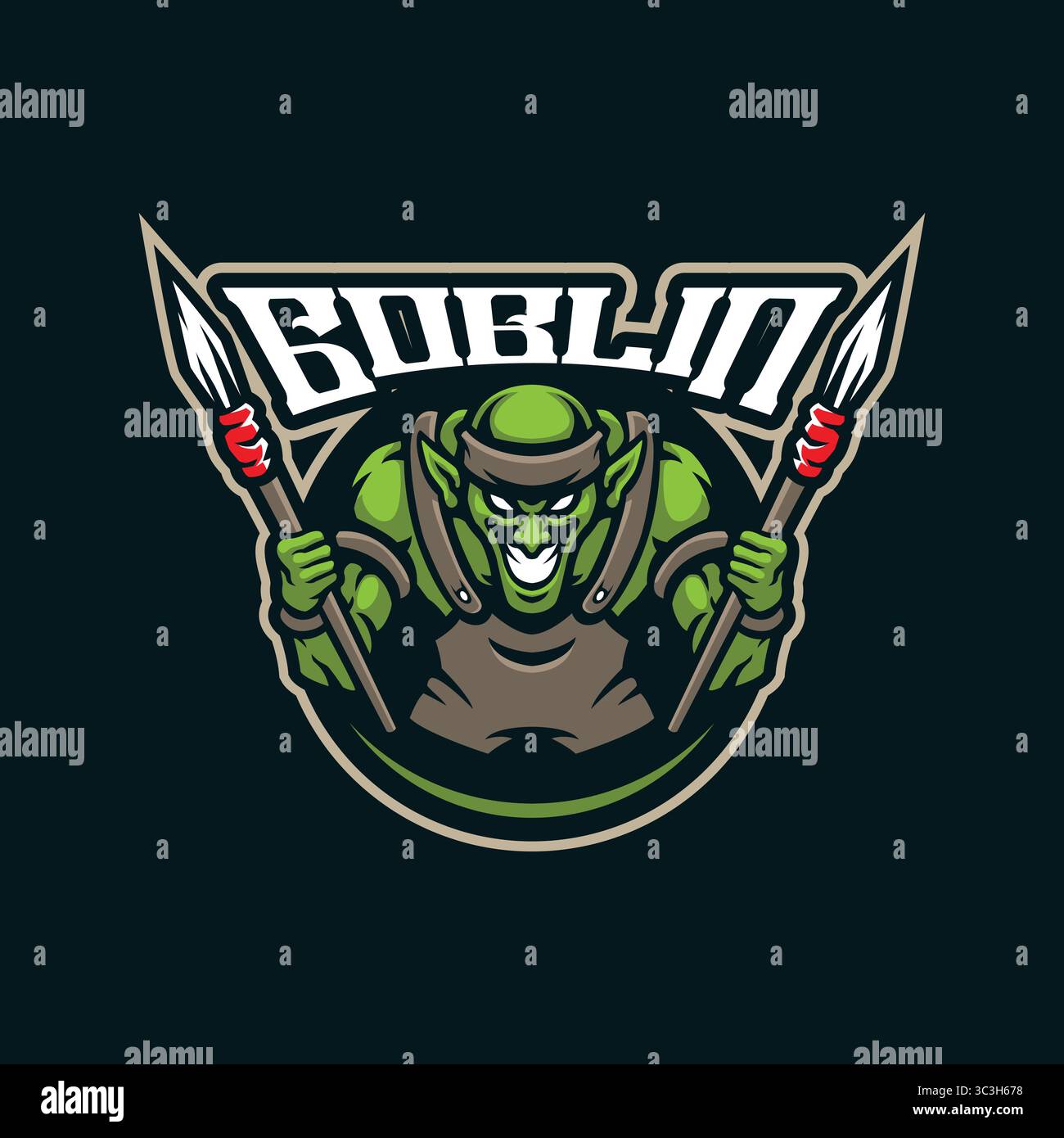 Goblin mascot logo design vector with modern illustration concept style ...
