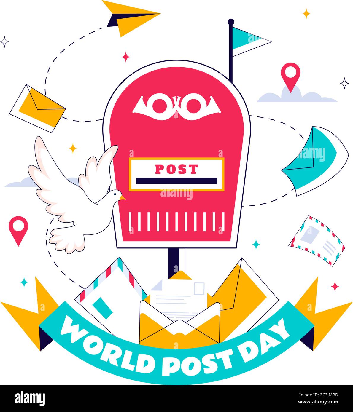 Red mail box letters Stock Vector Images - Alamy