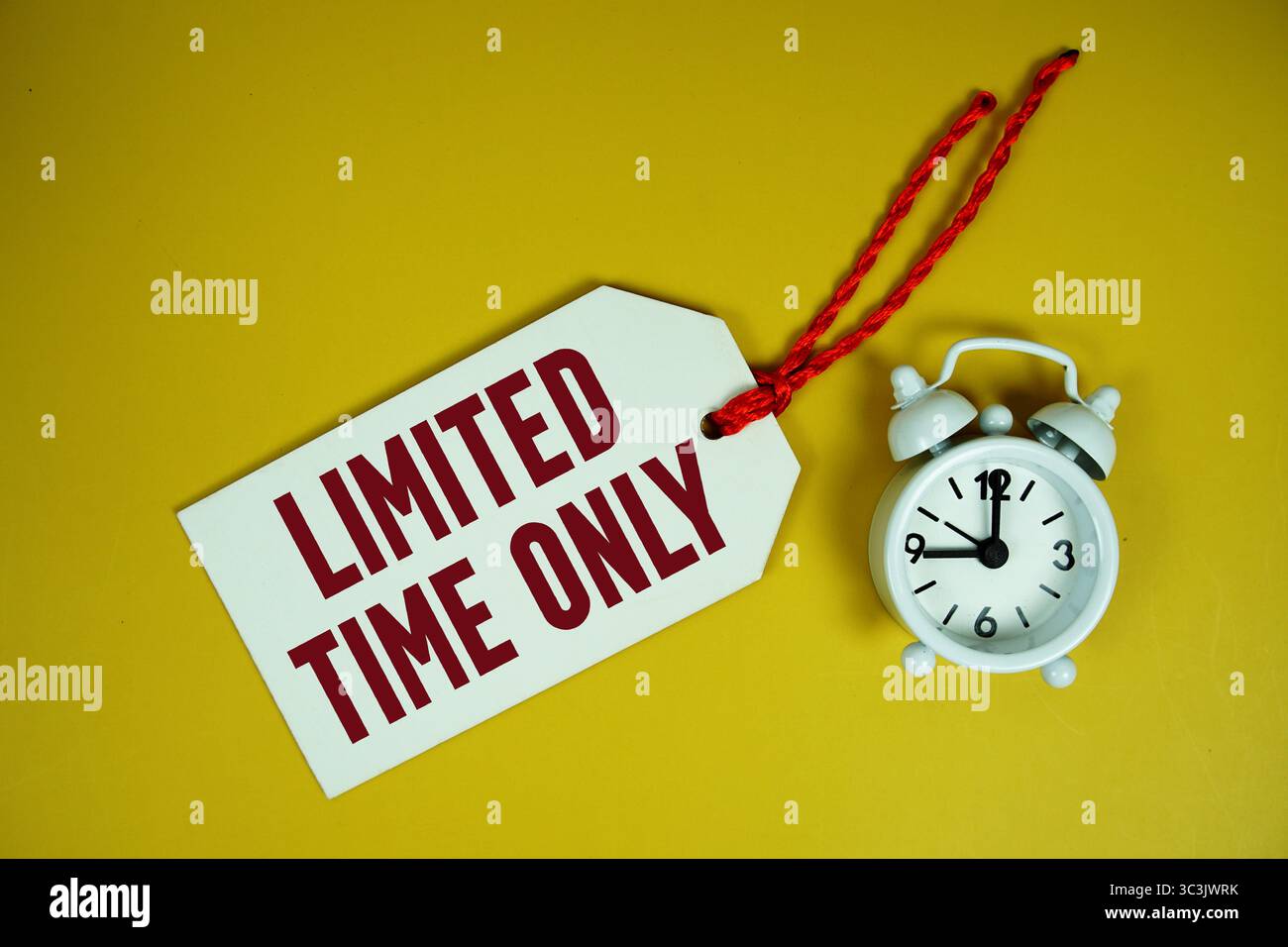 Limited Time Only text price tag label with alarm clock Promotion ...