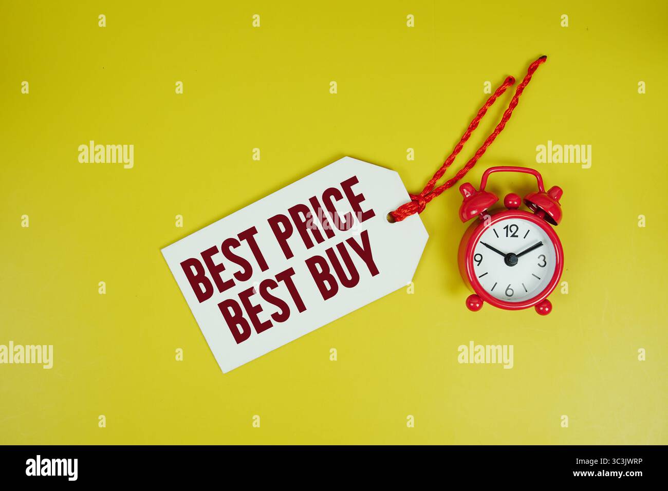 Best Price Best Buy text price tag label with alarm clock Promotion ...