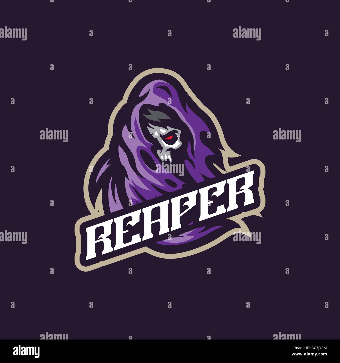 Reaper mascot logo design vector with modern illustration concept style ...
